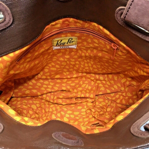 Fossil | Bags | Fossil Key Per Brown Quilted Nylon Hobo Tote Bag | Poshmark